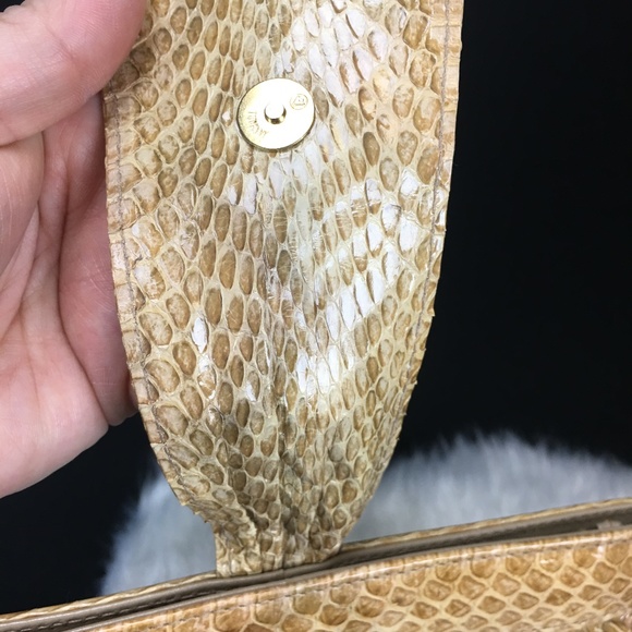Vintage | Bags | Vintage 8s Snakeskin Leather Clutch J Renee | Poshmark